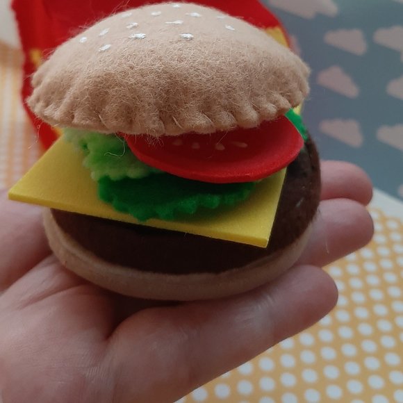 custom | Toys | Darling Fast Food Felt Kids Playset | Poshmark
